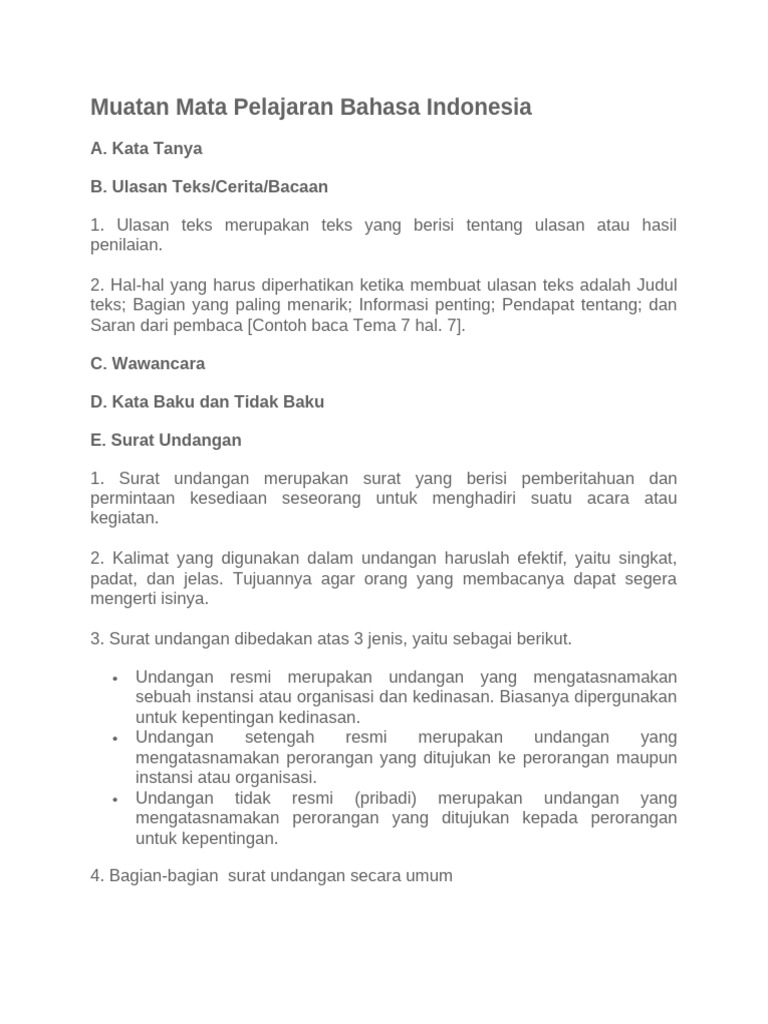 Ringkasan Materi Bahasa Indonesia Kelas 5 Tema 789 | PDF Ringkasan Materi Bahasa Indonesia Kelas 5 Tema 789 | PDF