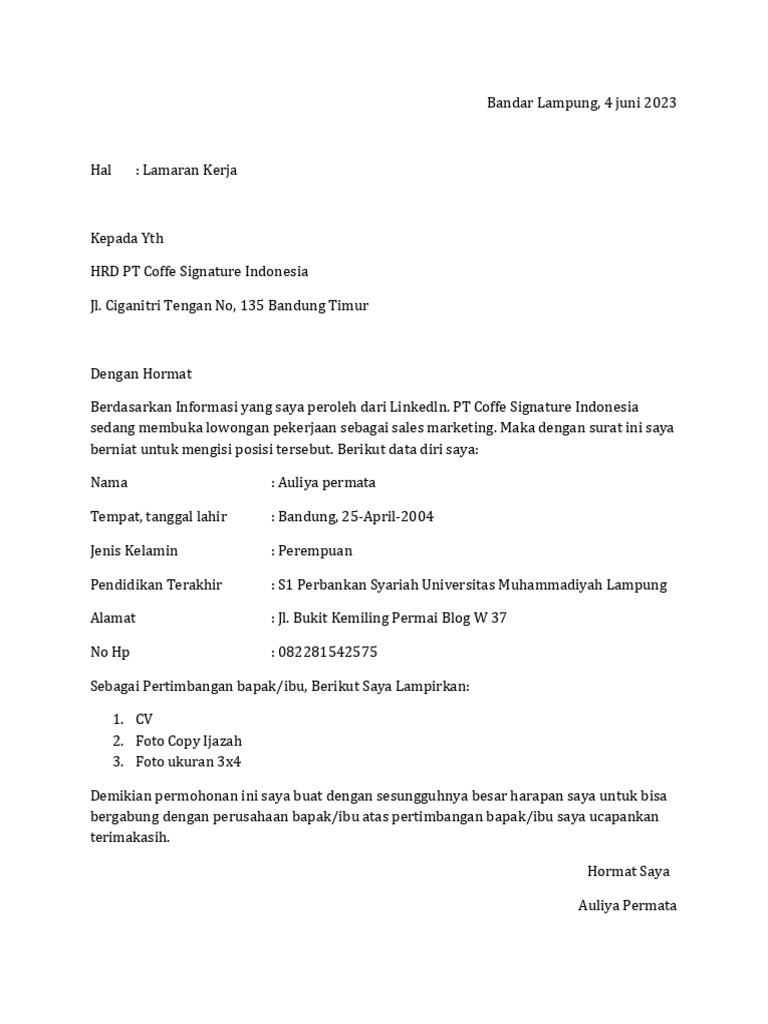 CV Auliya Permata | PDF