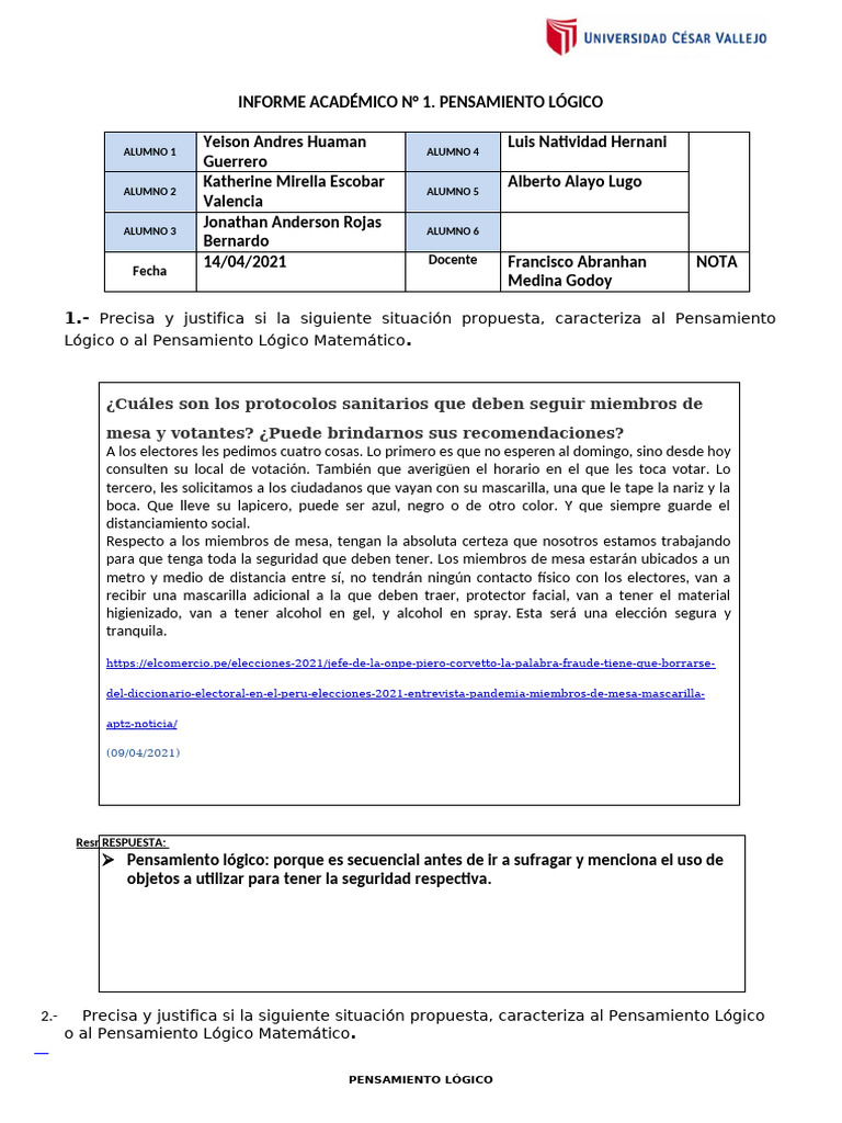 INFORME 1 _2021 | PDF