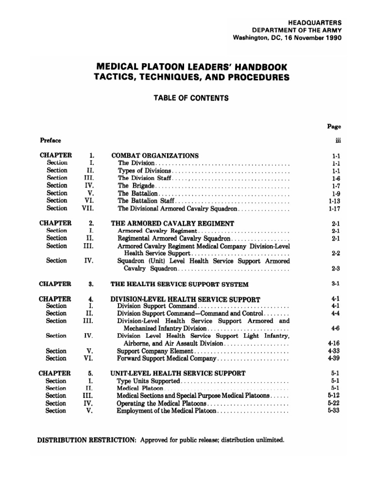 Medical Platoon Leaders Handbook - FM 8-10-4 | PDF | Technology ...