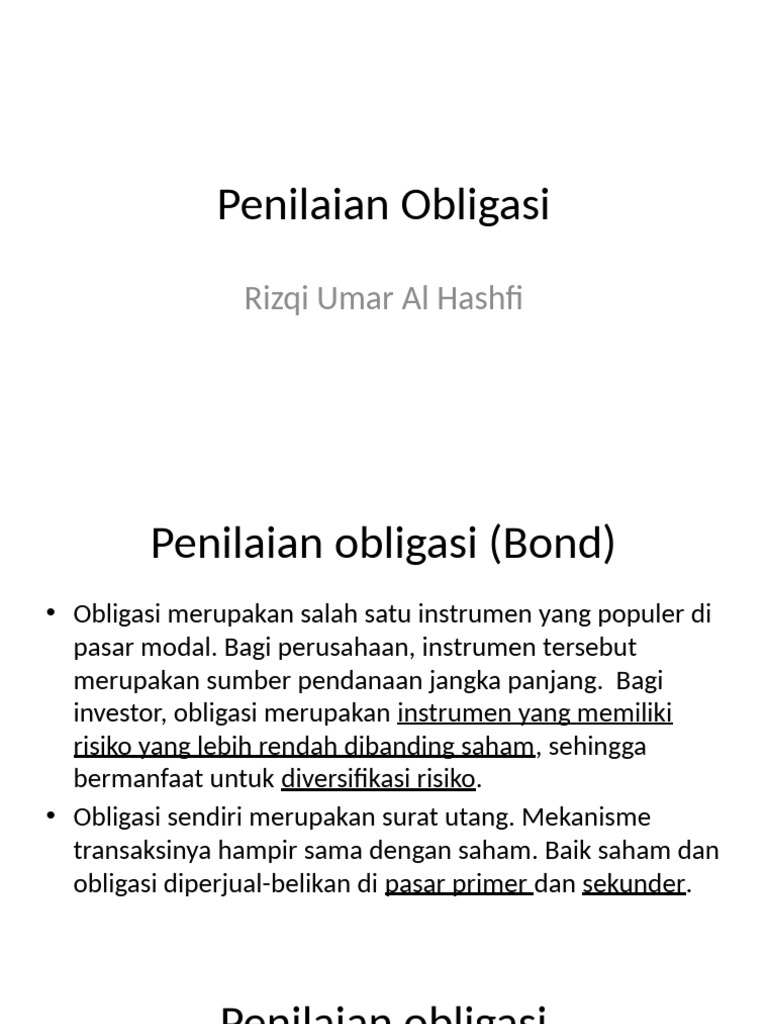 Penilaian Obligasi | PDF