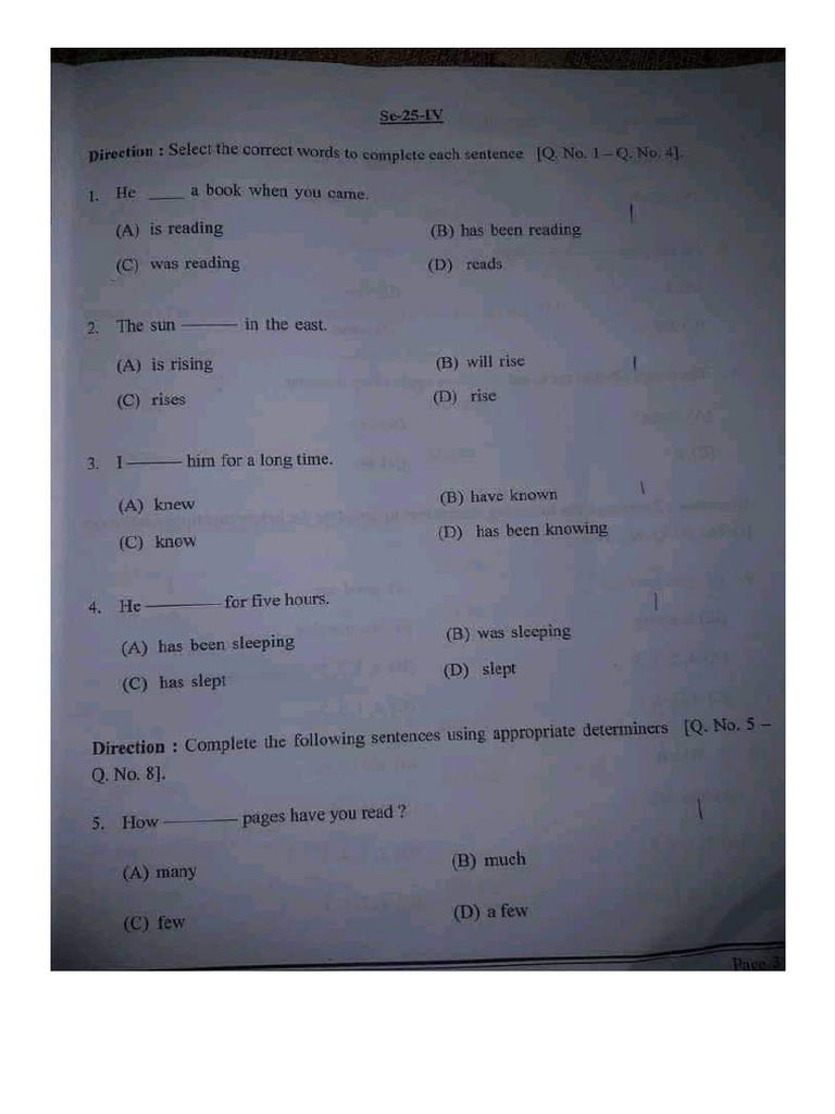 Dte Grad 4 Paper Assam | PDF