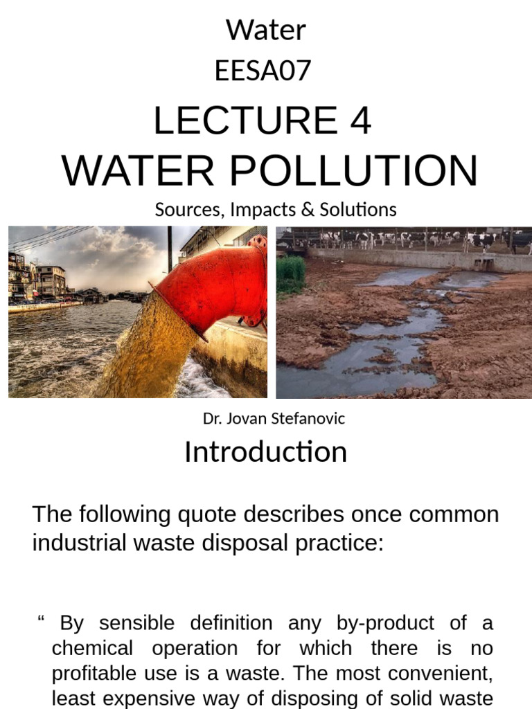 Water Pollution: Sources, Impacts & Solutions | PDF