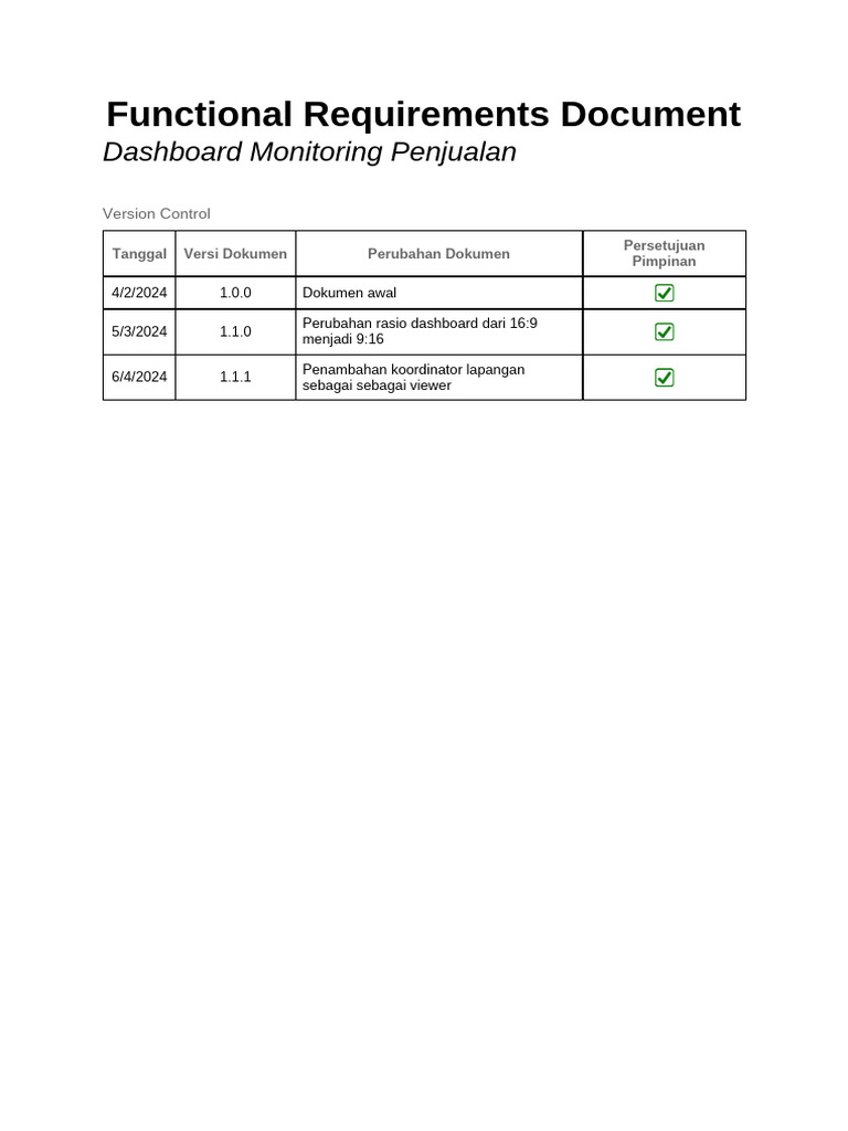 Functional Requirements Document | PDF