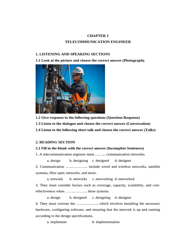 Telecommunication Engineer (Students' Book) | PDF | Computer Network | Computers