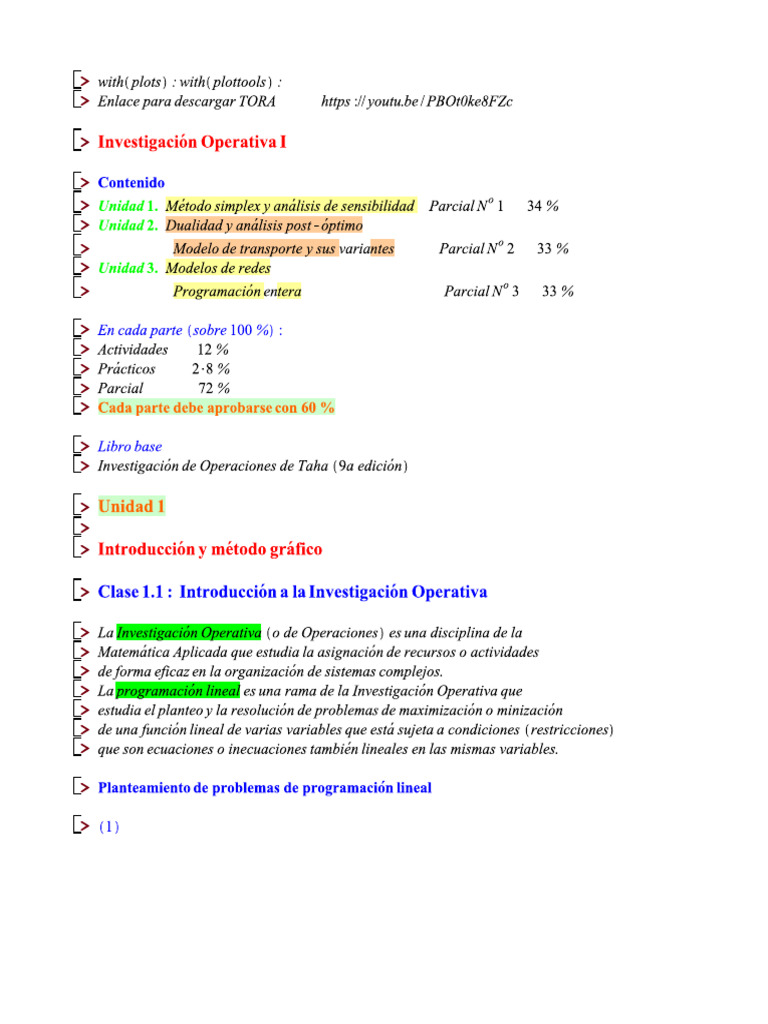Apuntes de Programacion Lineal (Simplex y Sensibilidad) | PDF
