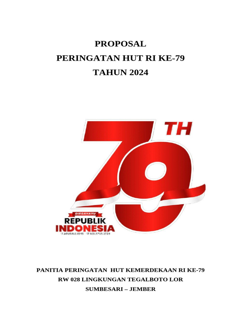 Proposal Kegiatan HUT RI ke-79 RW 028 | PDF