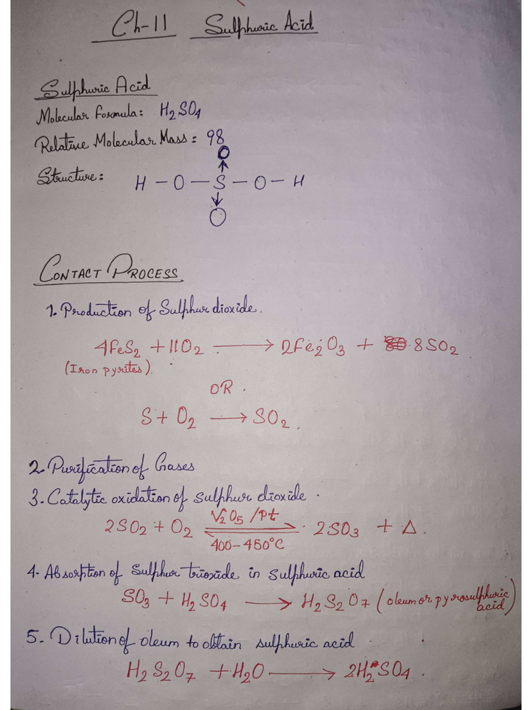 Sulphuric Acid Pdf Pdf