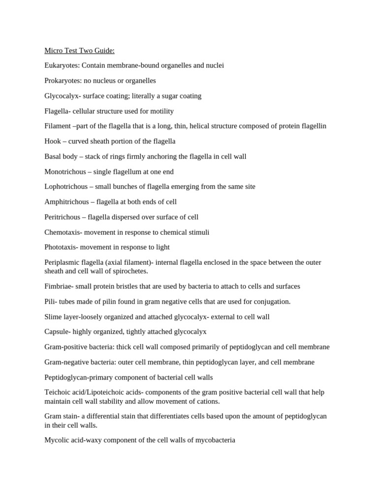 Micro Test Two Guide S23 Edited | PDF