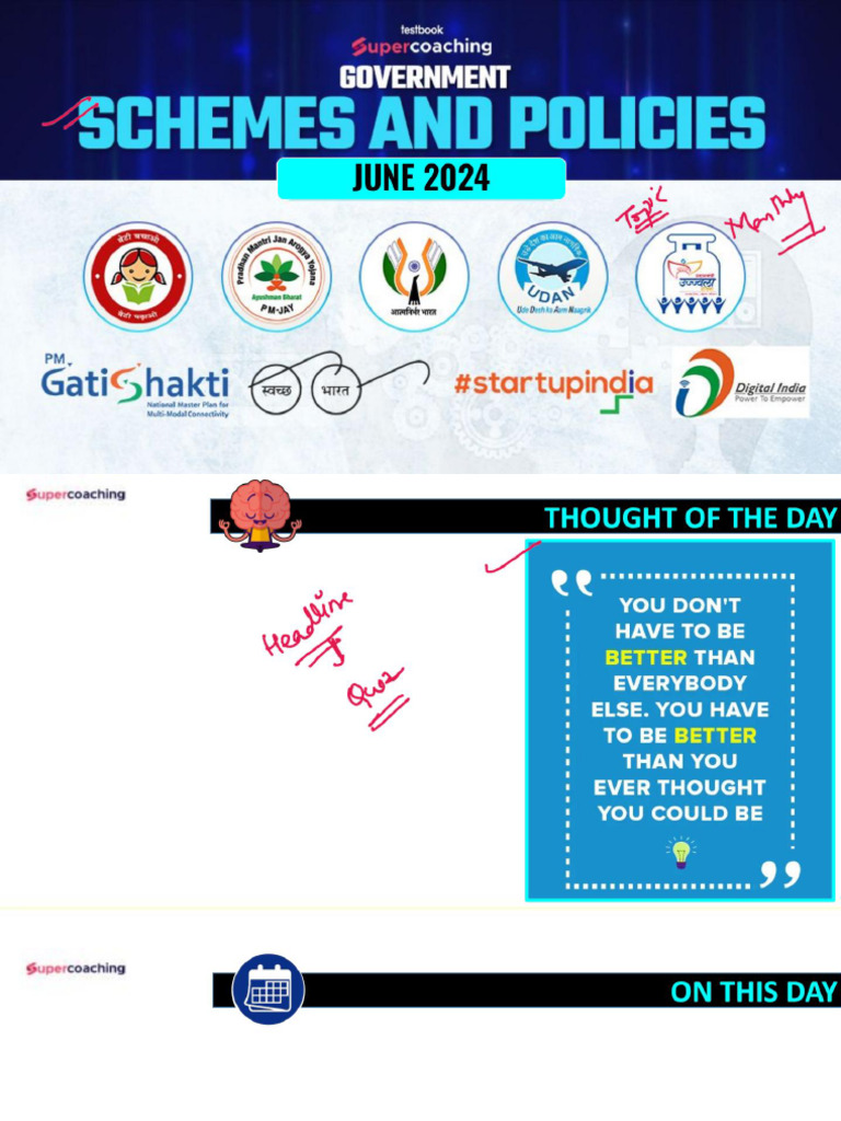 June Month Government Policies & Schemes 1720596376 | PDF