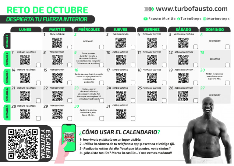 Calendario de Ejercicios y Meditación | PDF