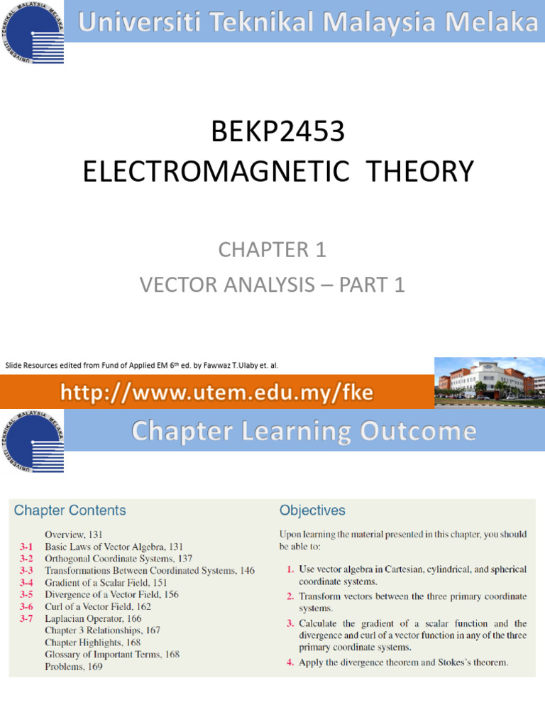 Chapter 2a - Vector Analysis Part 1 | PDF