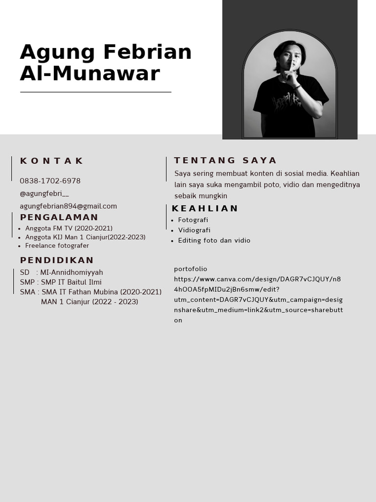 CV Sunset Kebun Raya Cibodas Photograper Agung Febrian | PDF