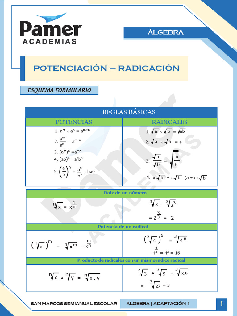 ALGEBRA_ADAP 1 | PDF