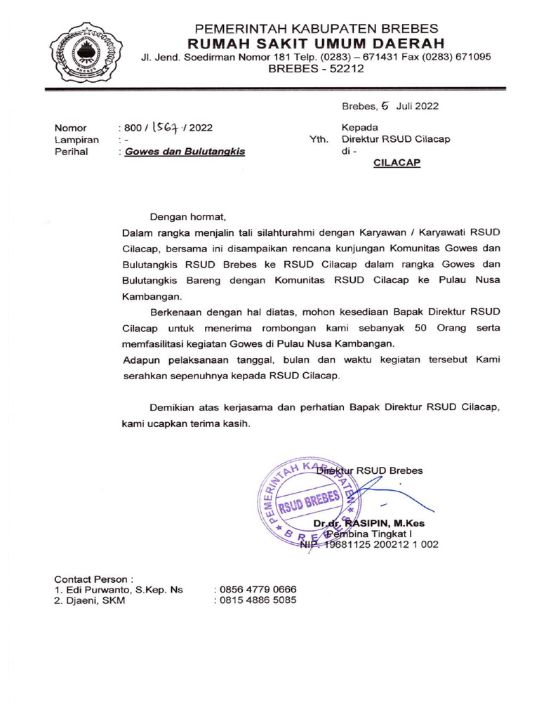Gowes Dan Bulutangkis Rsud Cilacap | PDF Gowes Dan Bulutangkis Rsud Cilacap | PDF