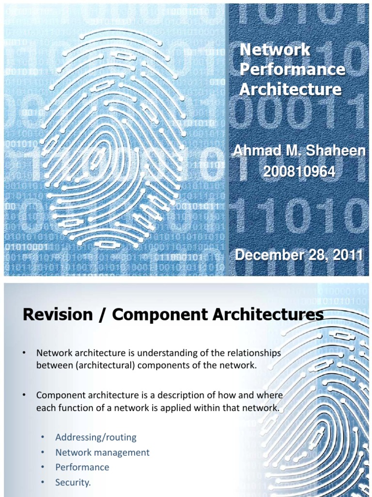 Network Performance Architecture Presentation | PDF | Quality Of Service | Computer Network