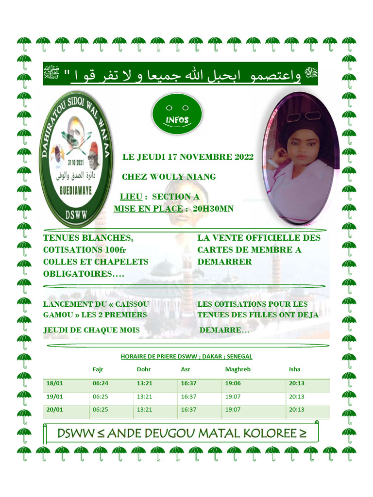Dahira Wouly Niang | PDF