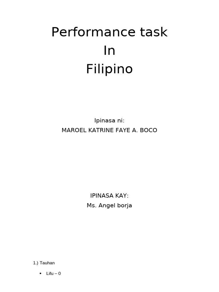 Story Review Filipino | PDF