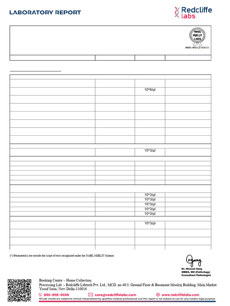 New Blood Reports | PDF | White Blood Cell | Vitamin B12