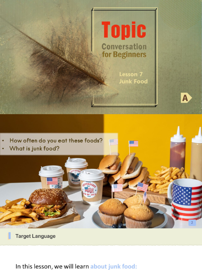 TopicConversation Beginner A07 LessonSlides | PDF