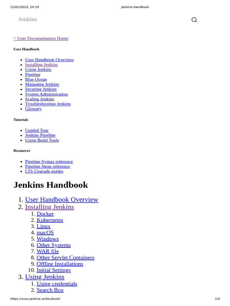 Jenkins Handbook | PDF