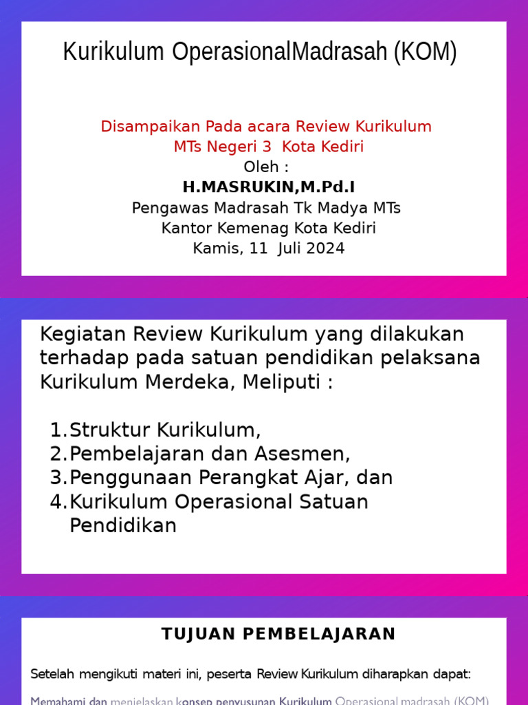 Materi I. Penyusunan KOM | PDF