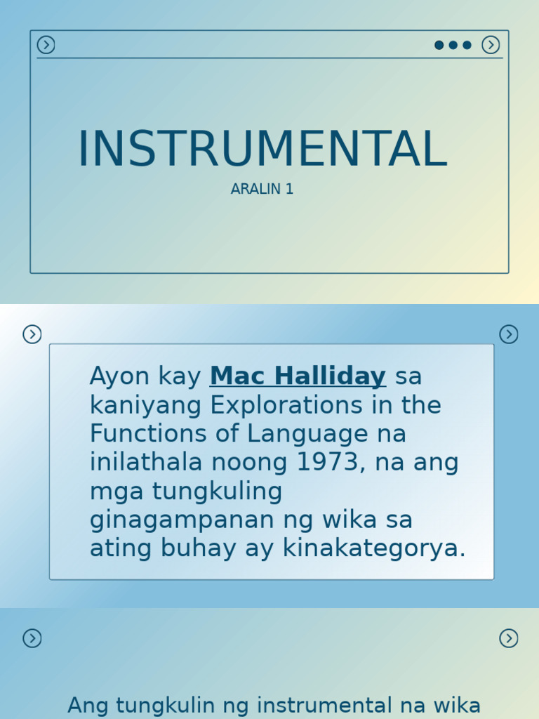 Wikang Instrumental | PDF