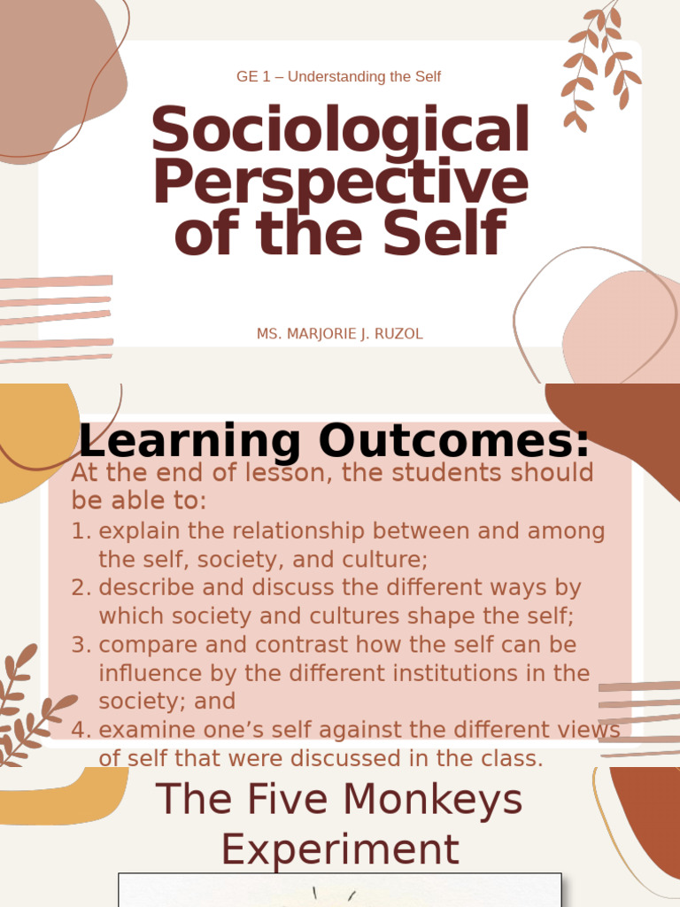 2.sociological Perspective of The Self | PDF | Social Psychology ...