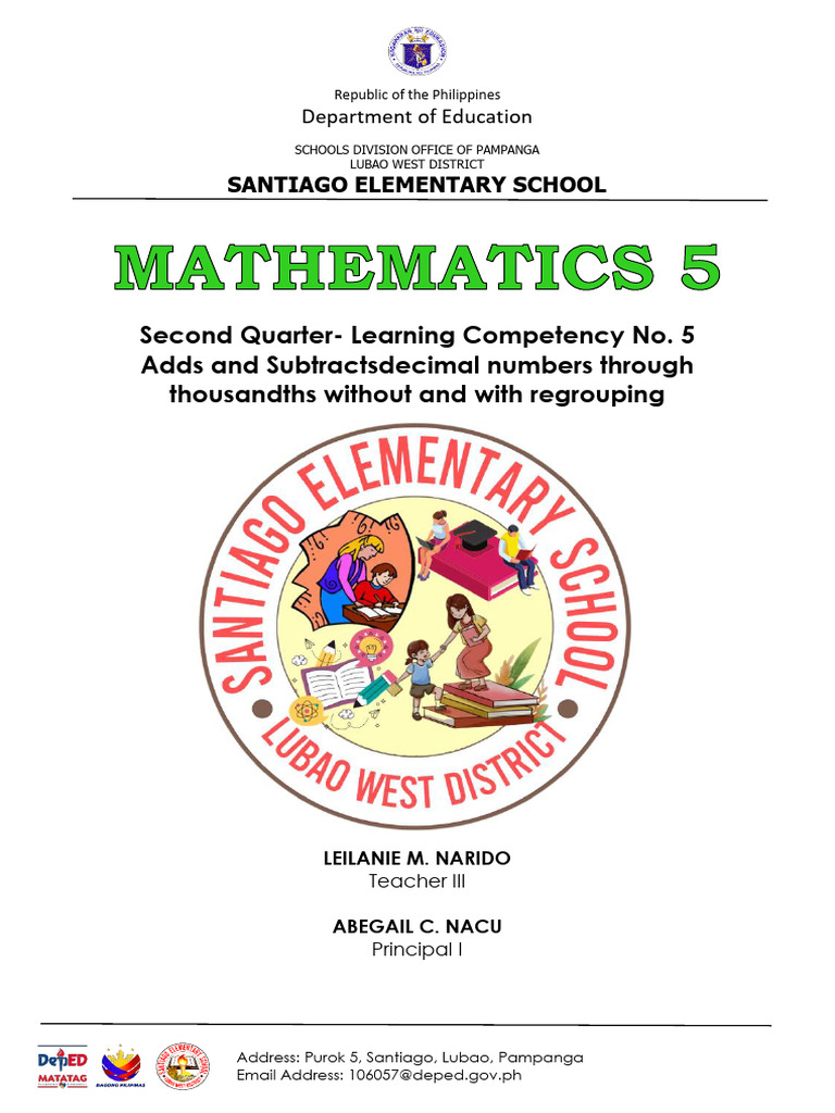 Las in Math 5-2nd Quarter | PDF | Arithmetic | Mathematics