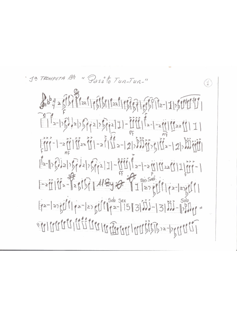 Pasito Tun Tun - 1a Trompeta | PDF