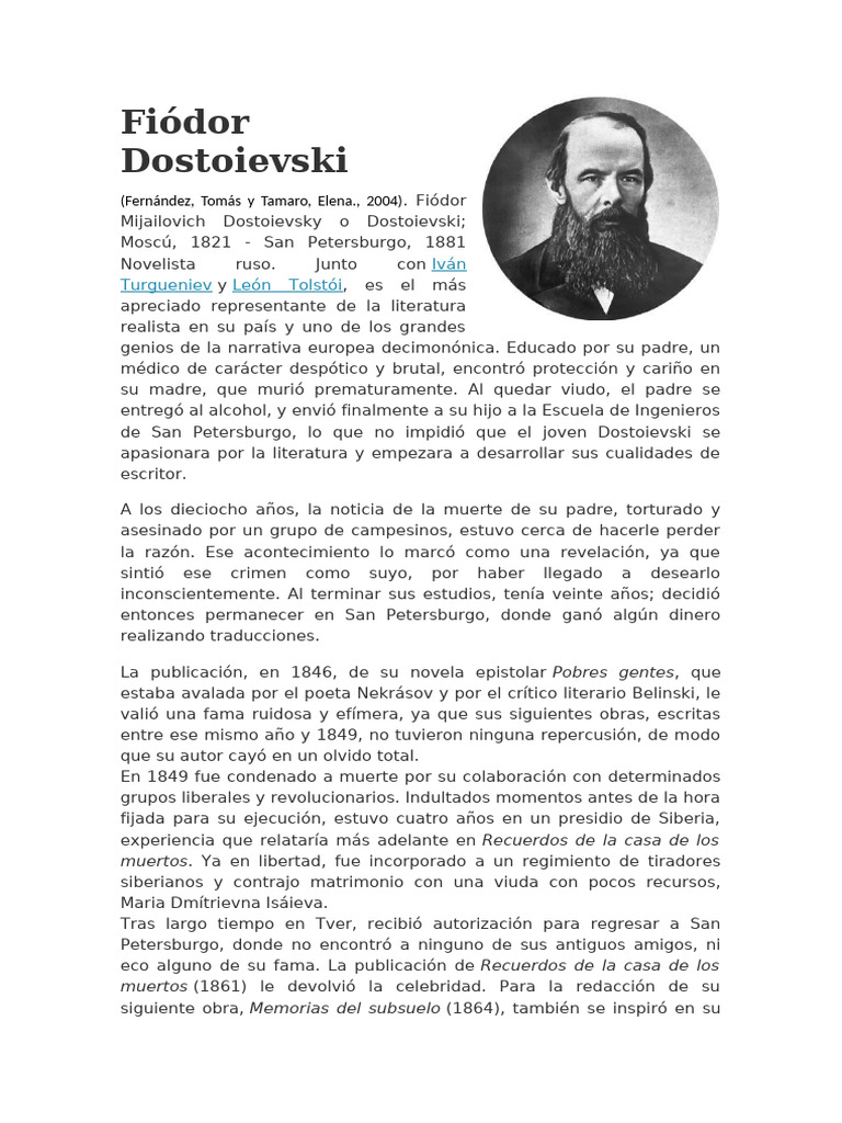 Fiódor Dostoievski | PDF