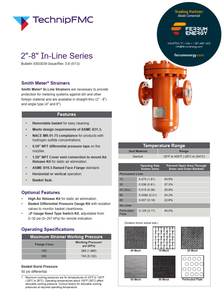 Catalogo 2 8 in Line Series Ferrum Energy | PDF