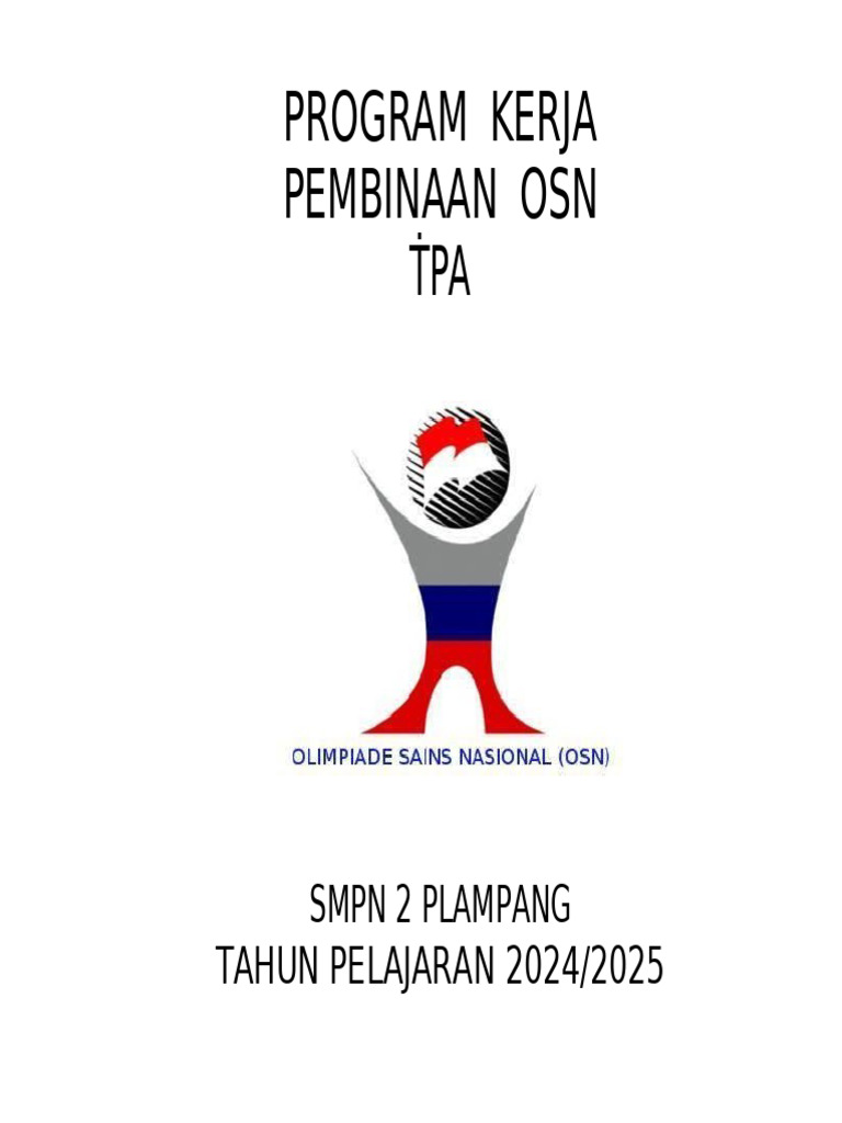 Program Kerja Pembinaan Osn IPA | PDF