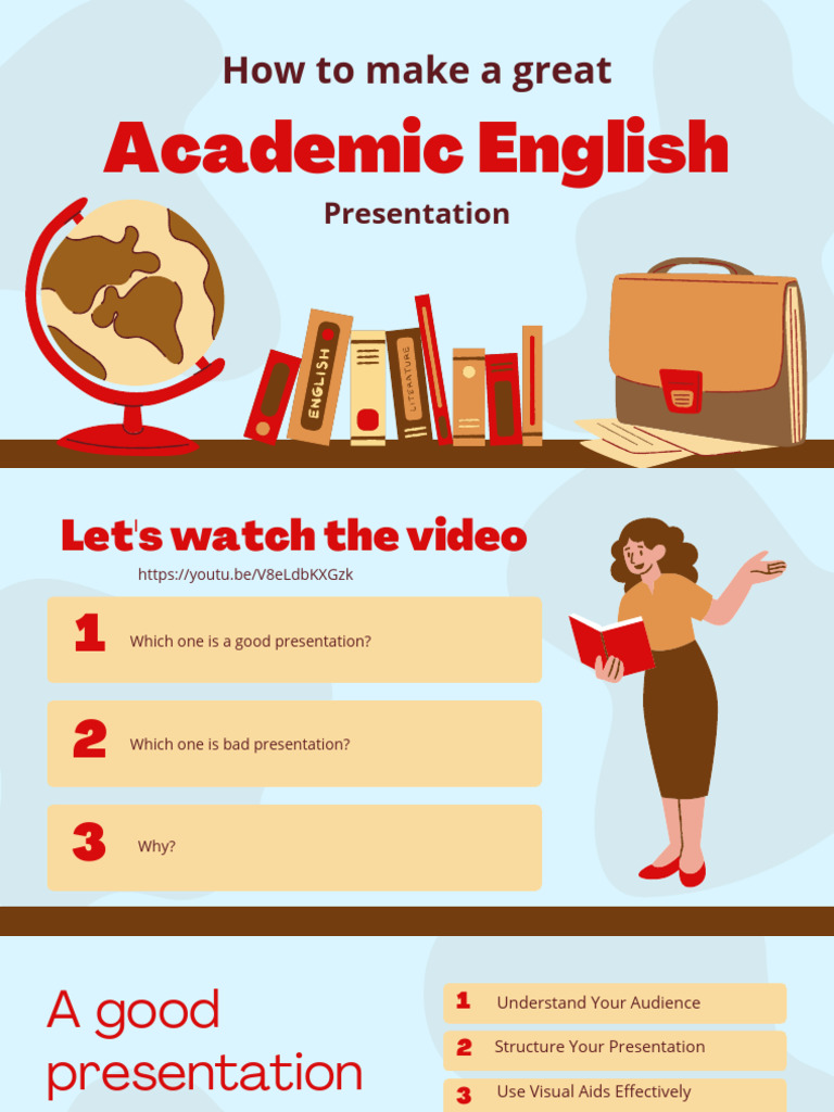 Academic English Presentation Tips | PDF | Psychology | Human Communication