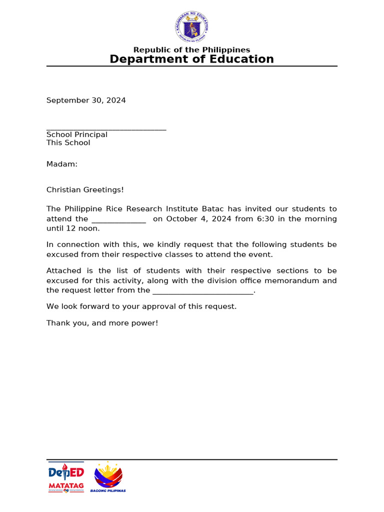 Letter of Requesting | PDF | Philippines