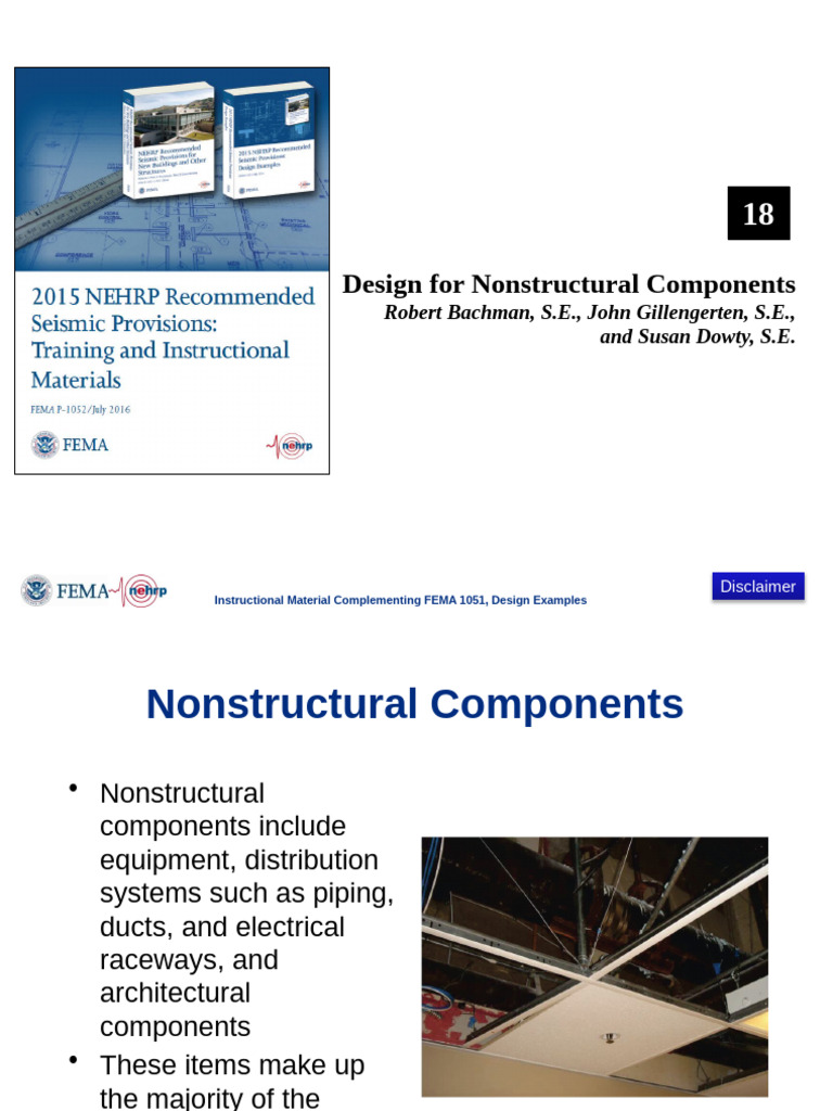 CH 18 - Nonstructural Components Design - Summary | PDF