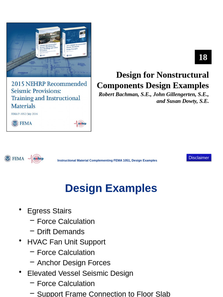 CH 18 - Nonstructural Components Design - Design Examples | PDF