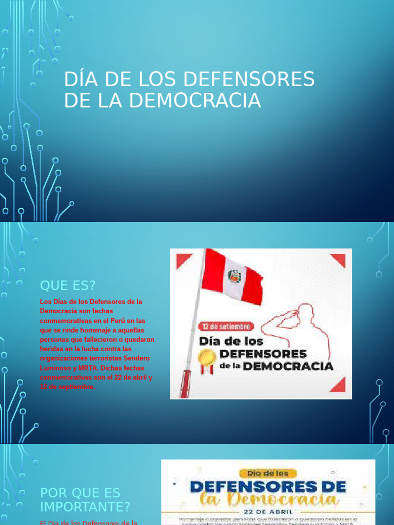 Día de Los Defensores de La Democracia | PDF