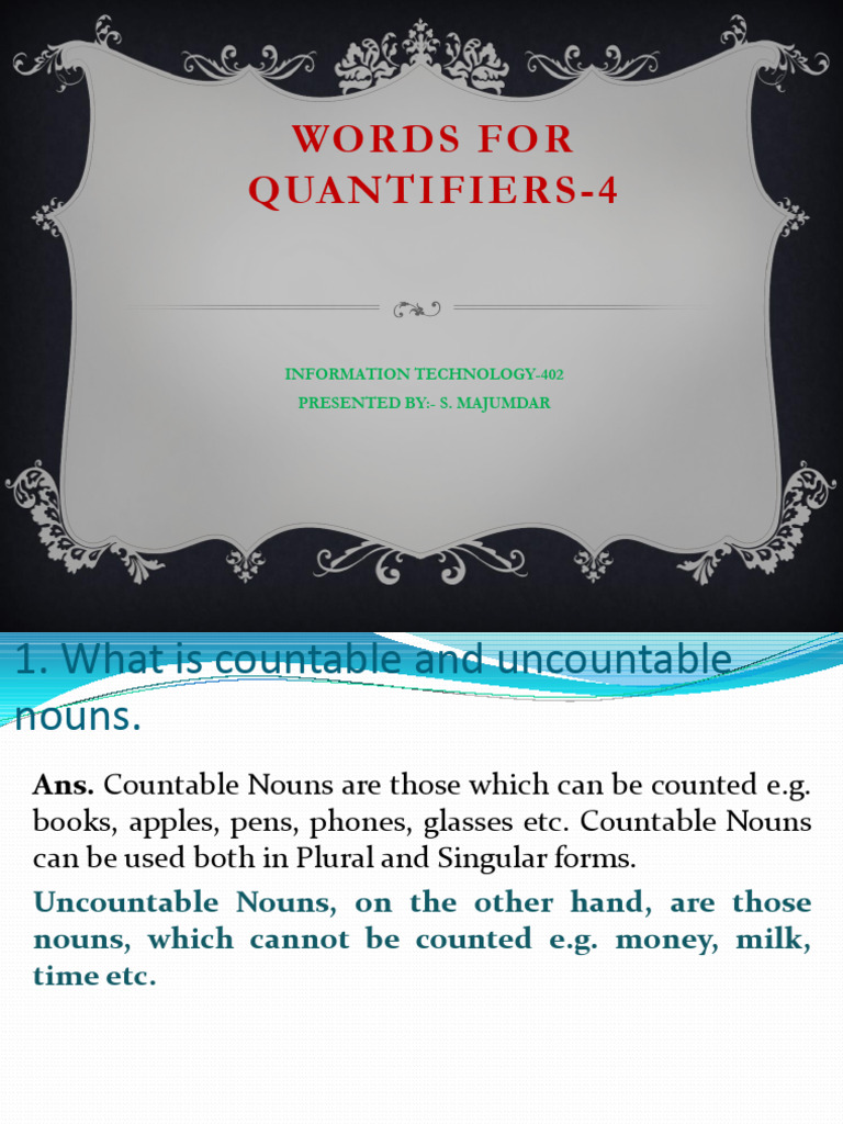 Words For Quantifiers-4 | PDF
