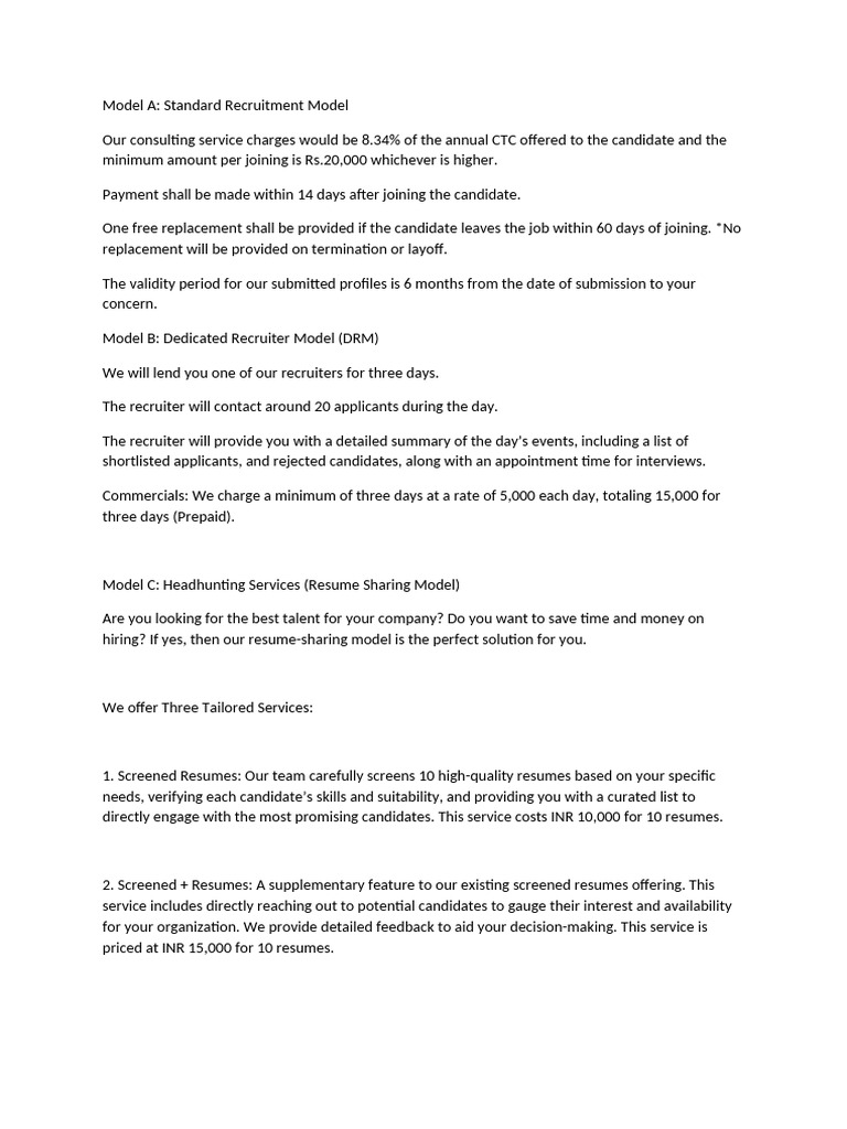 Recruitment Model | PDF
