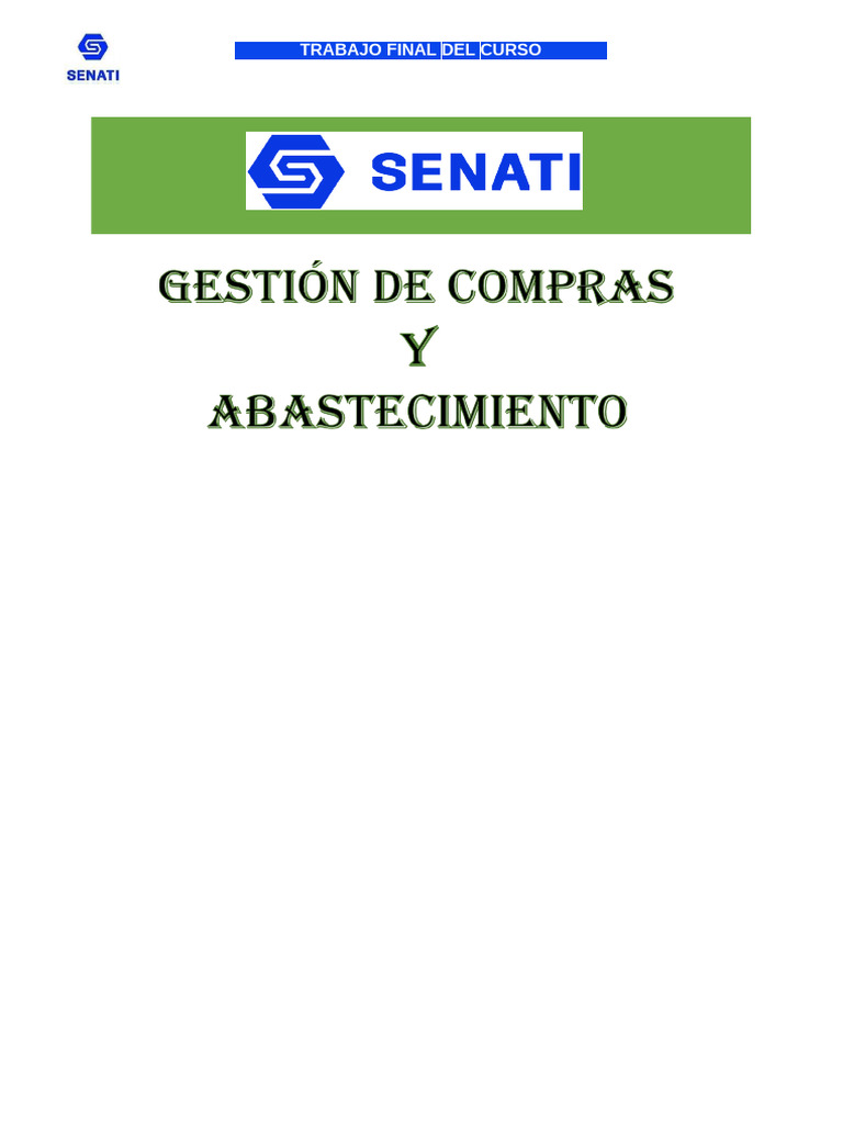 Entregable 2, Gestión de Compra y Abastecimiento | PDF