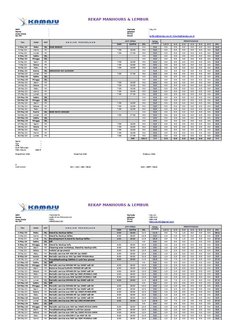 Format Lemburan Bulan Mei 2024 | PDF