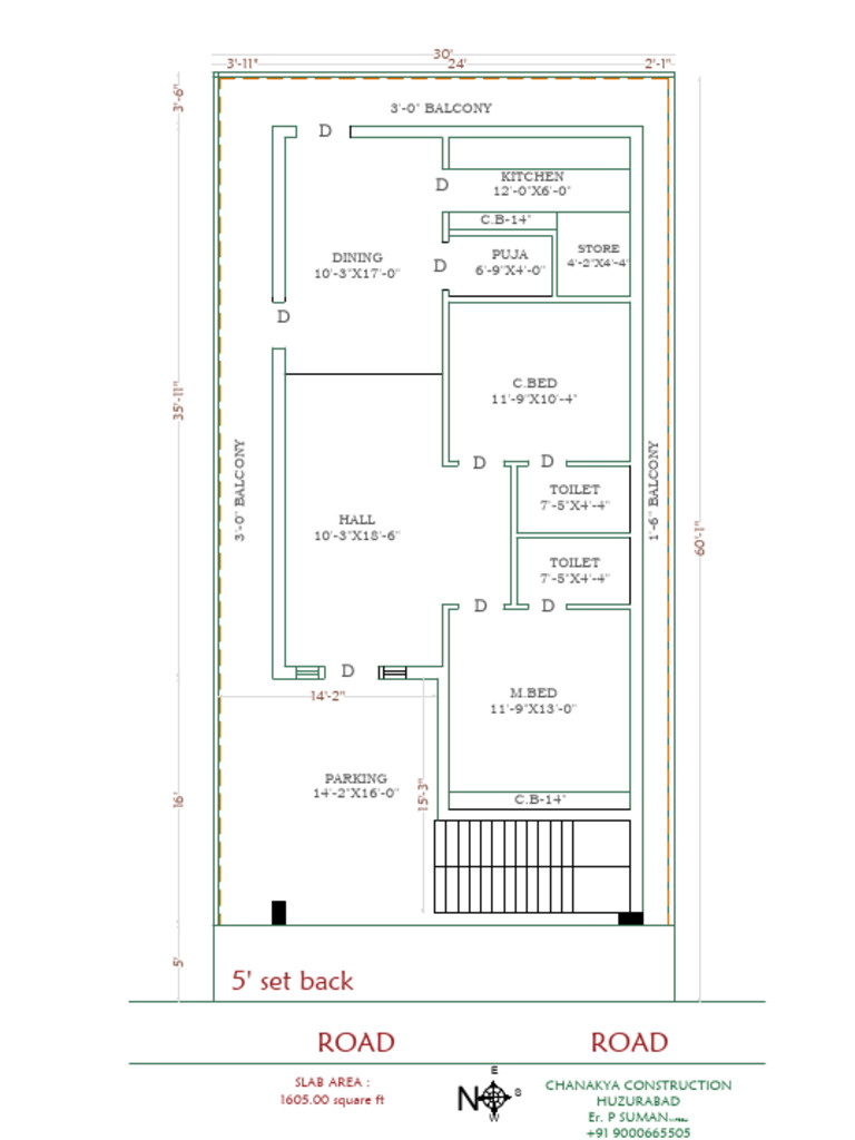 200 Sq Yards 2BHK House Plan | PDF