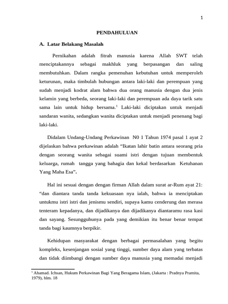 Isi Skripsi Bab 1 Berhalaman | PDF