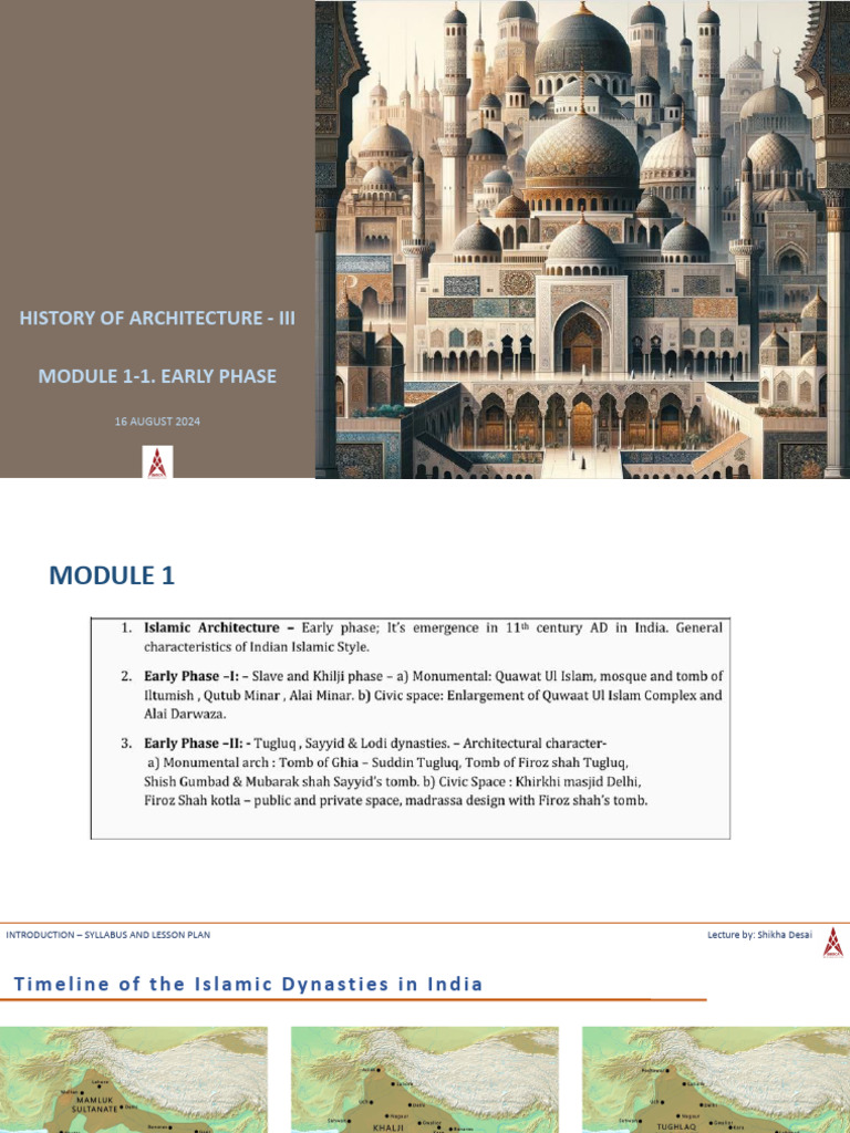 MODULE 1 - Islamic Architecture-Lecture 3 | PDF