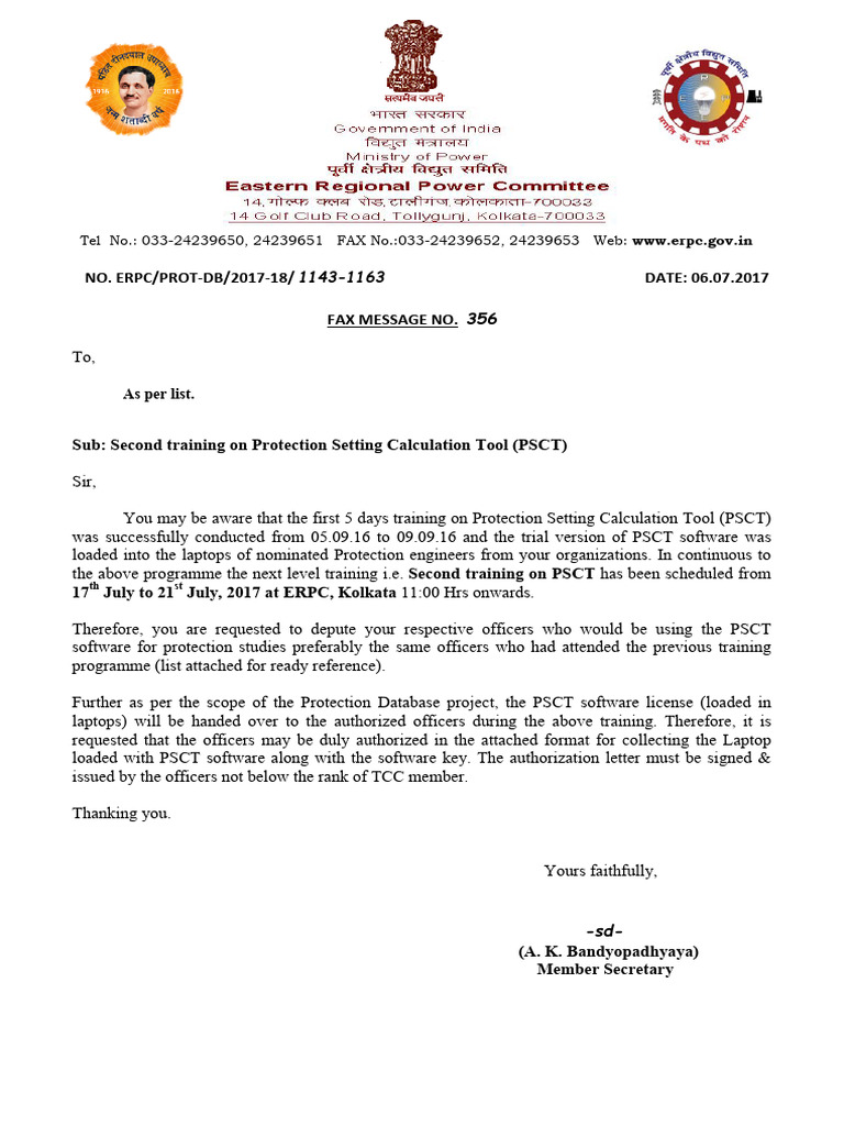 Notice For Second PSCT Training | PDF