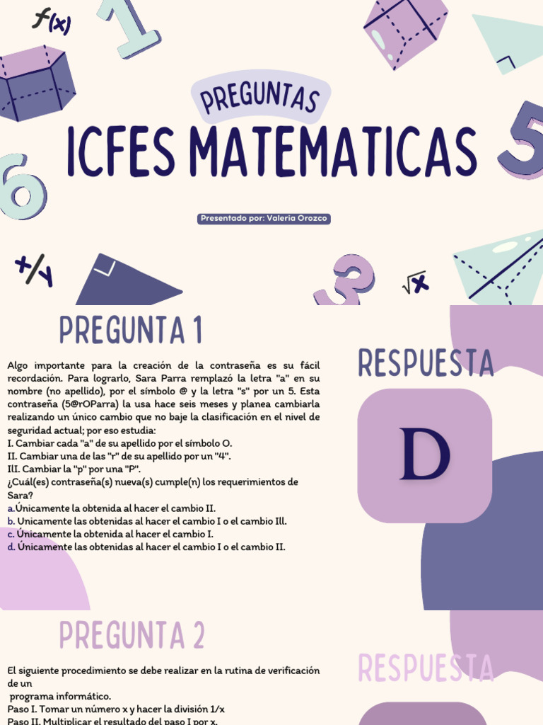 Matemáticas icfes | PDF