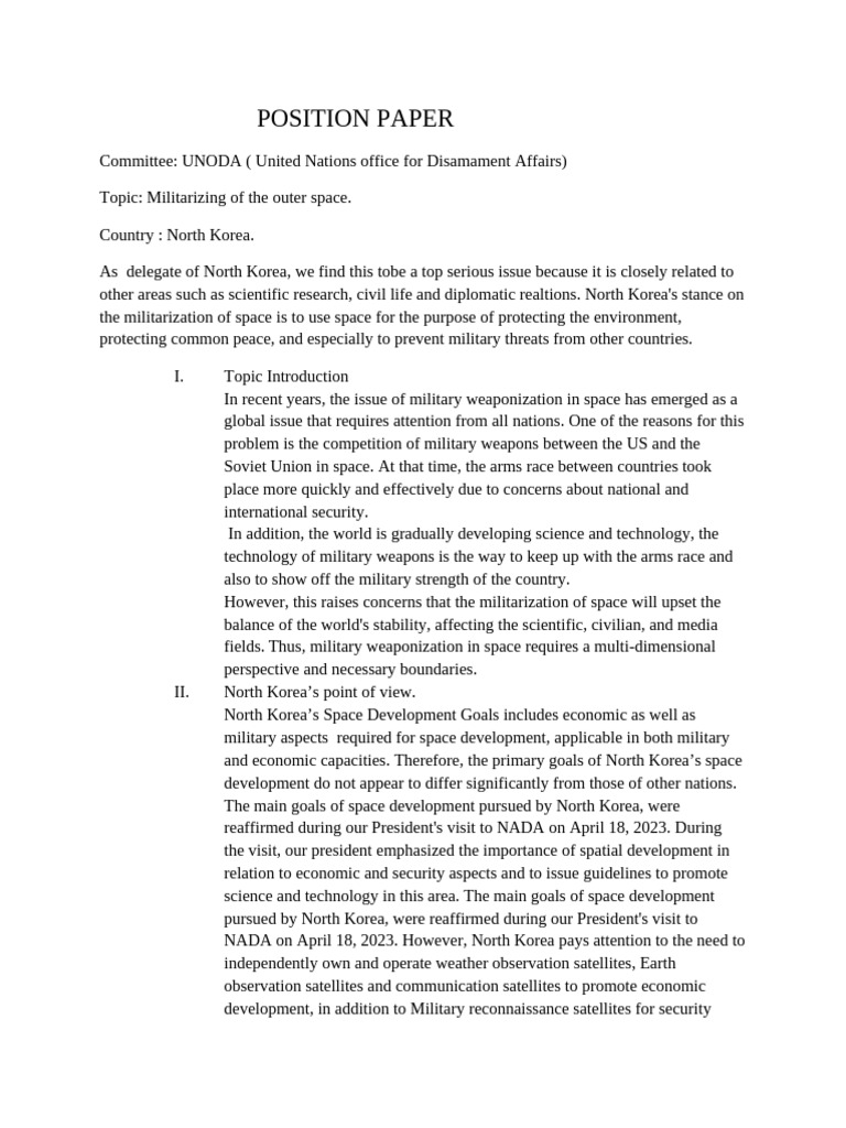 POSITION PAPER | PDF