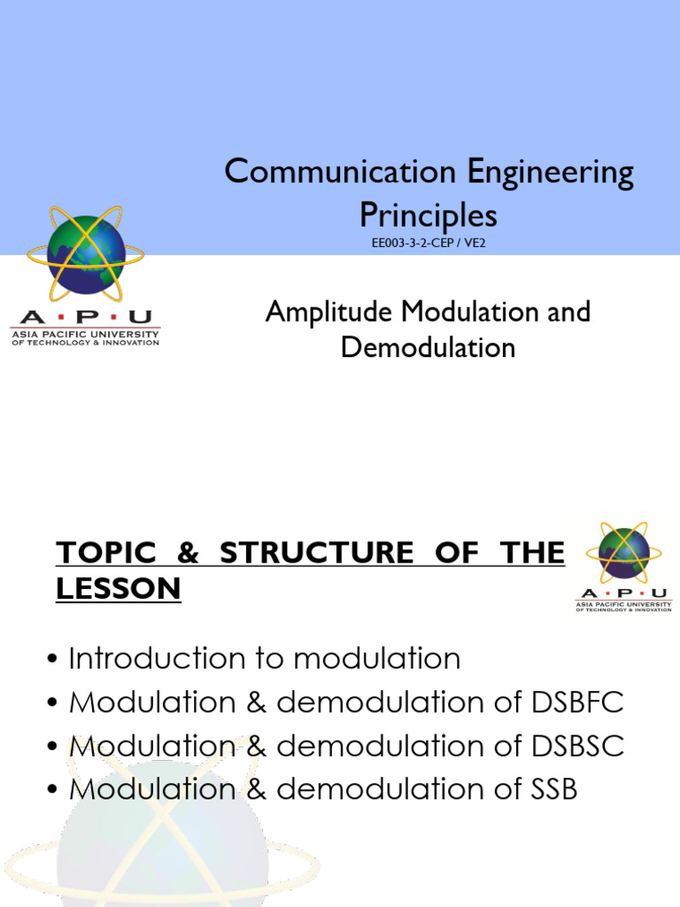 Chapter 2-Amplitude Modulation and Demodulation | PDF