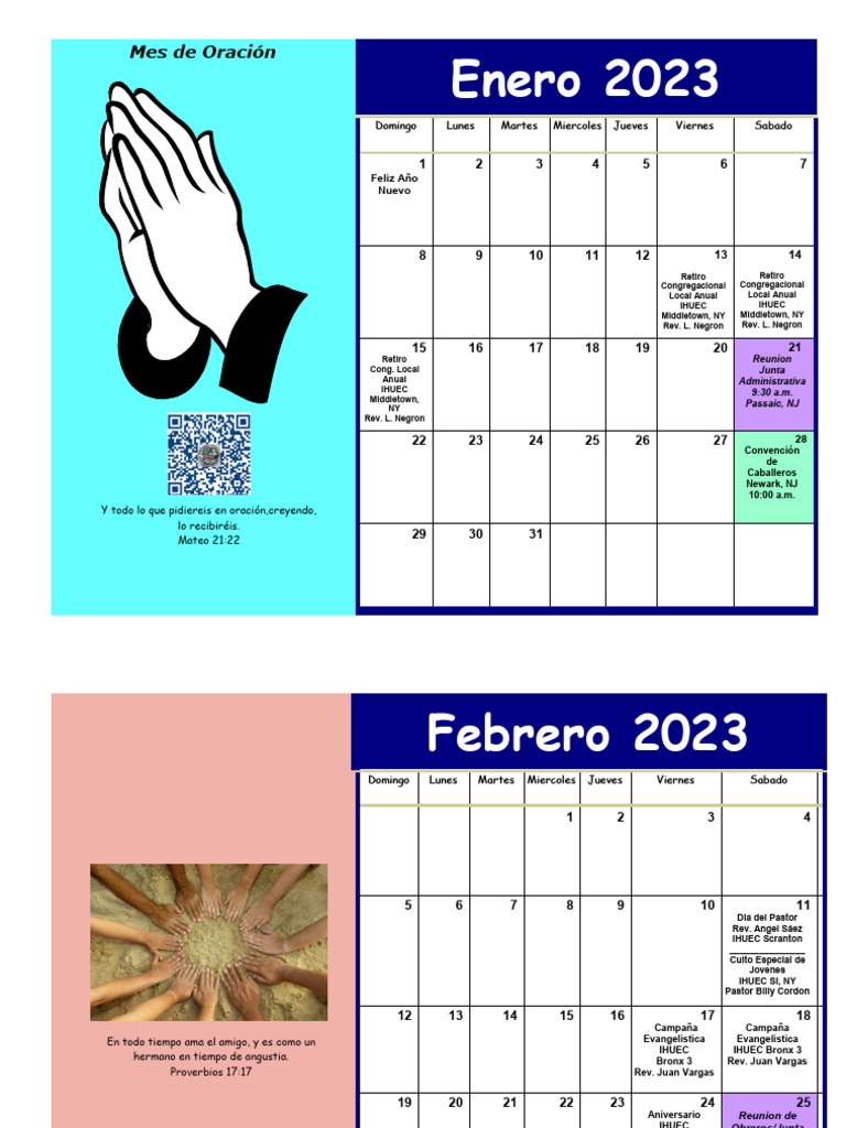Calendario Del Concilio 2023 PDF Final Revised | PDF